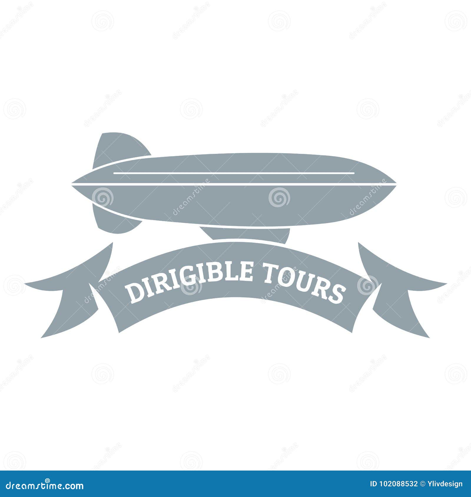 Logo Dirigeable De Voyage, Style Gris Simple Illustration de Vecteur ...