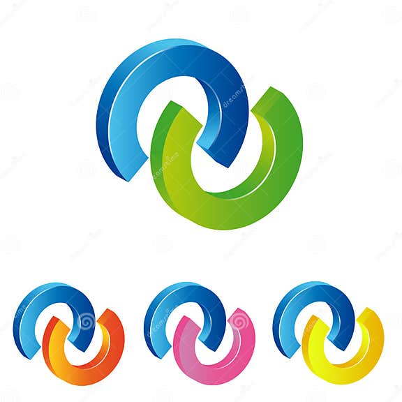Logo double circle stock illustration. Illustration of company - 42417743