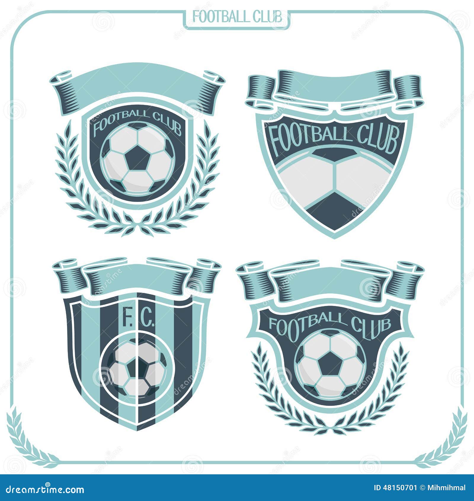 Logo du football illustration de vecteur. Illustration du bleu - 48150701