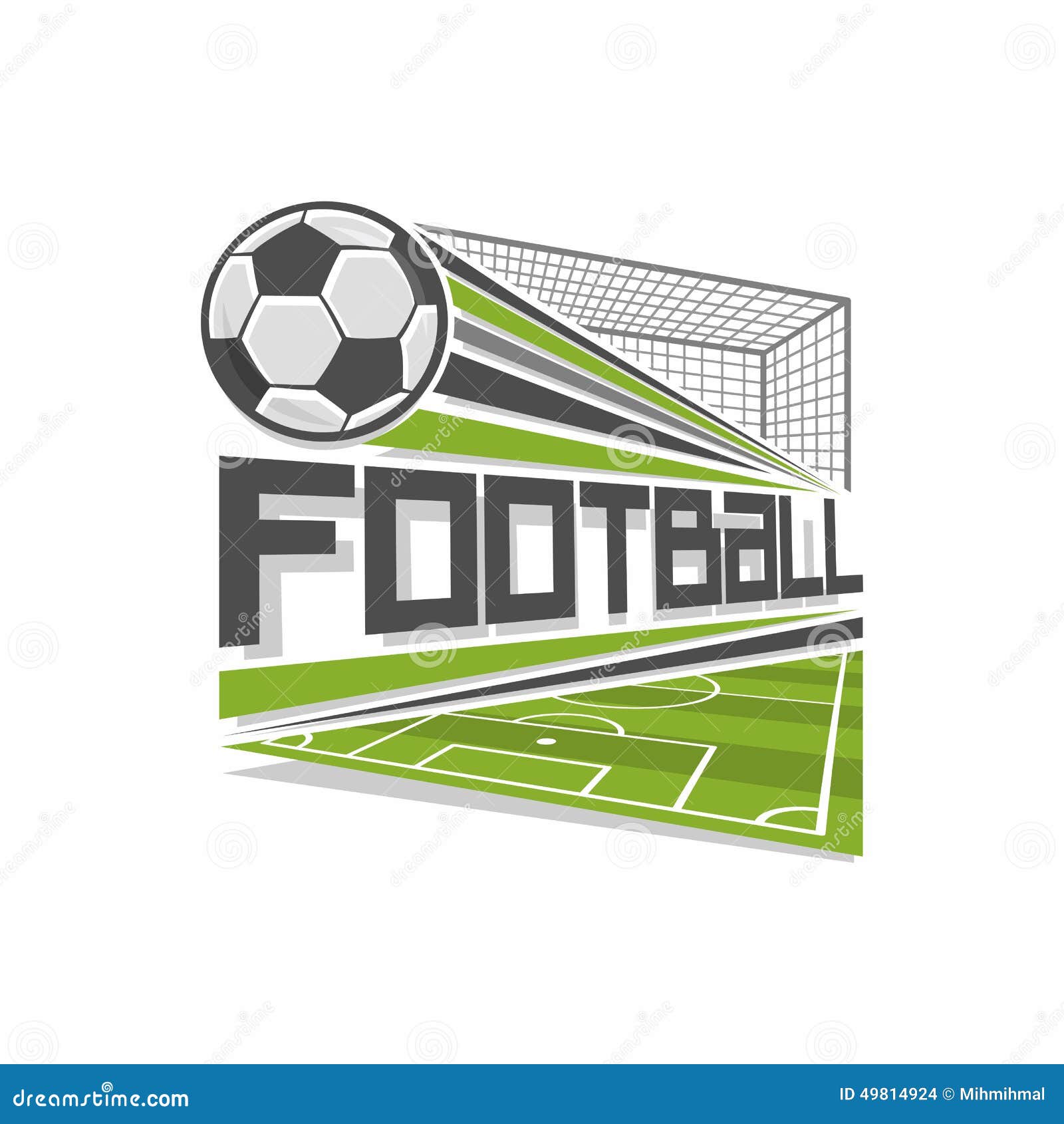 Logo du football illustration de vecteur. Illustration du logo - 49814924