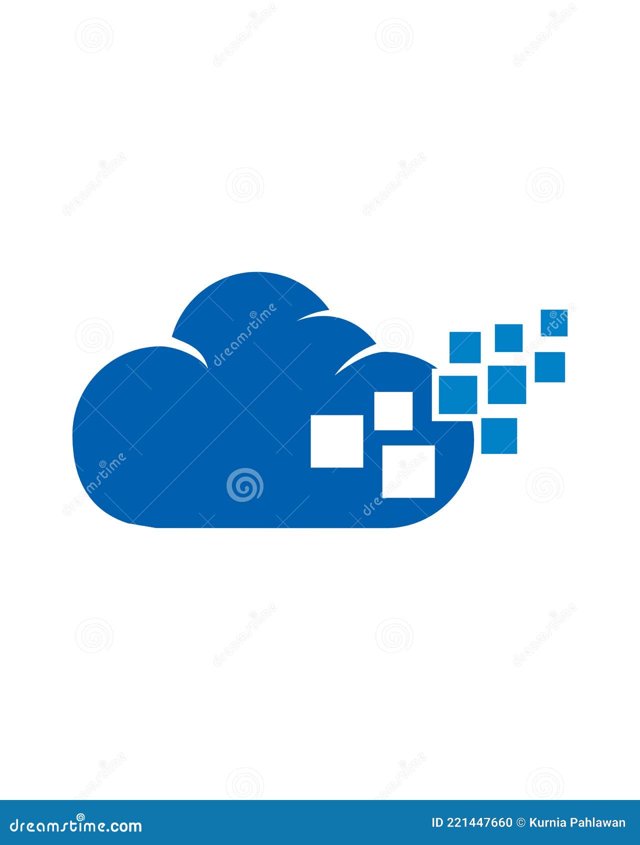 Logo du nuage illustration stock. Illustration du medias - 221447660