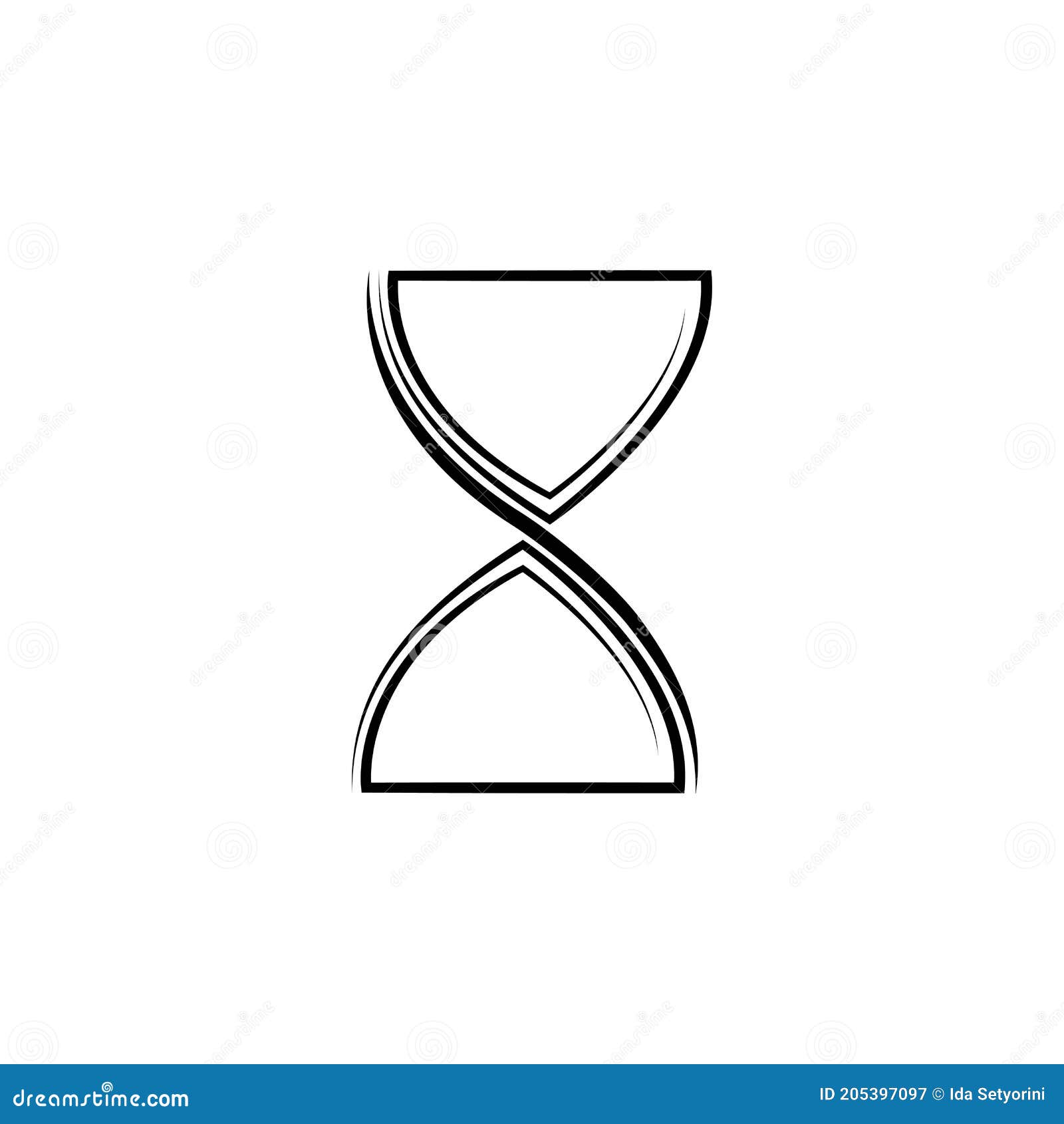 Logo du sablier illustration de vecteur. Illustration du minute - 205397097