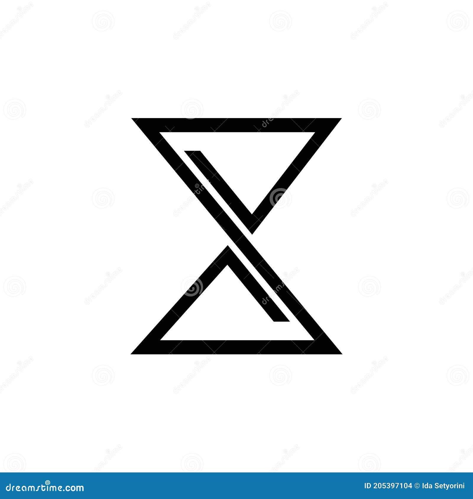 Logo du sablier illustration de vecteur. Illustration du noir - 205397104