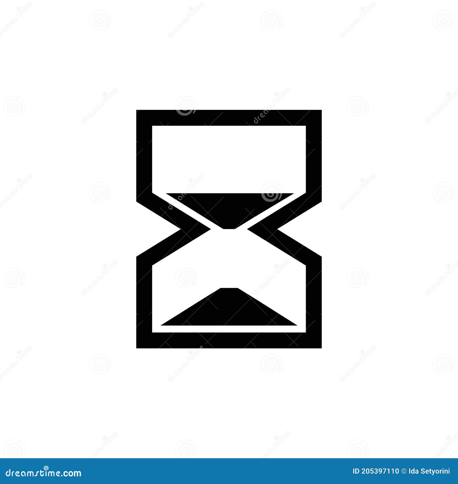 Logo du sablier illustration de vecteur. Illustration du plat - 205397110