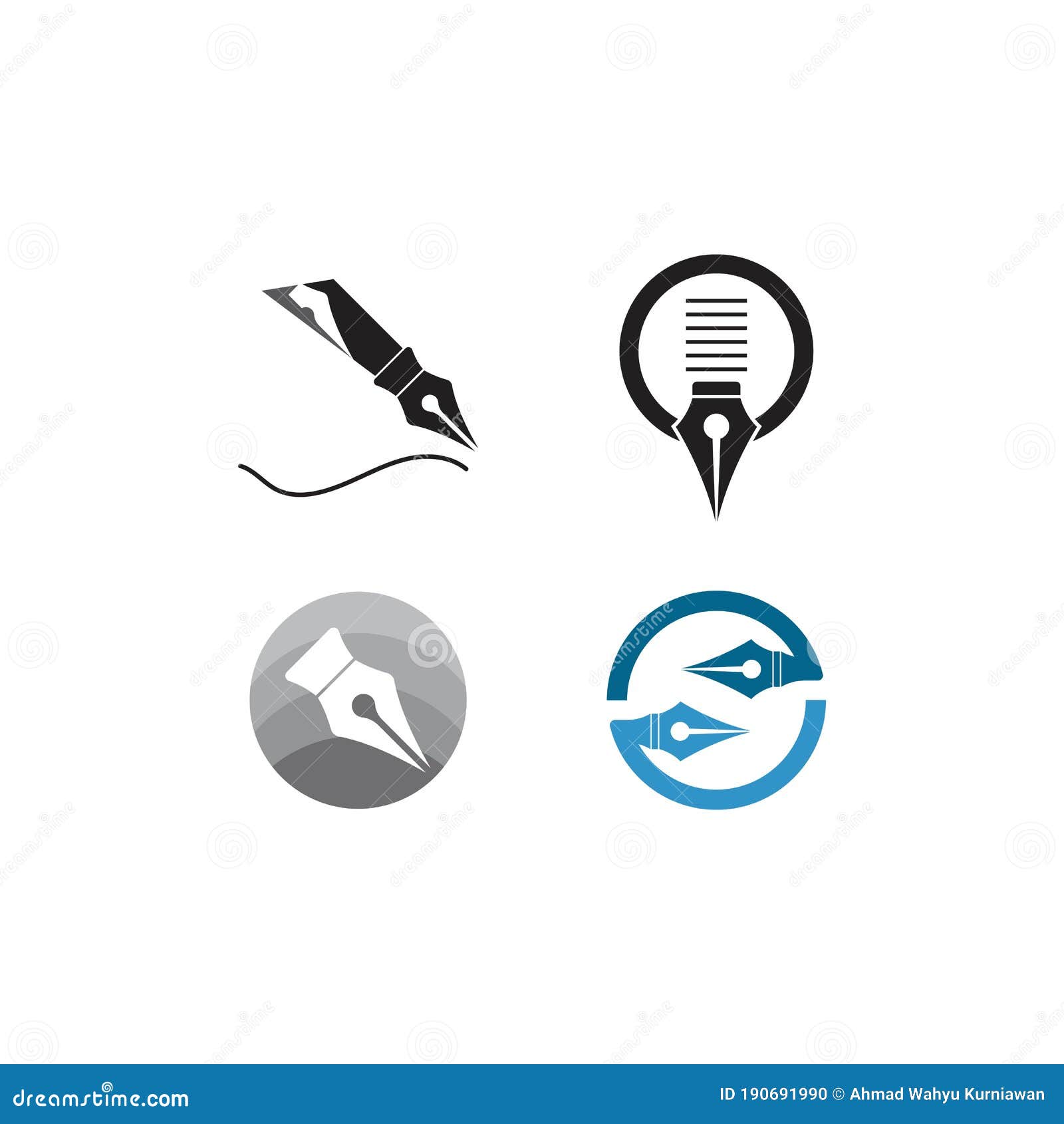 Logo du stylo illustration de vecteur. Illustration du illustration ...