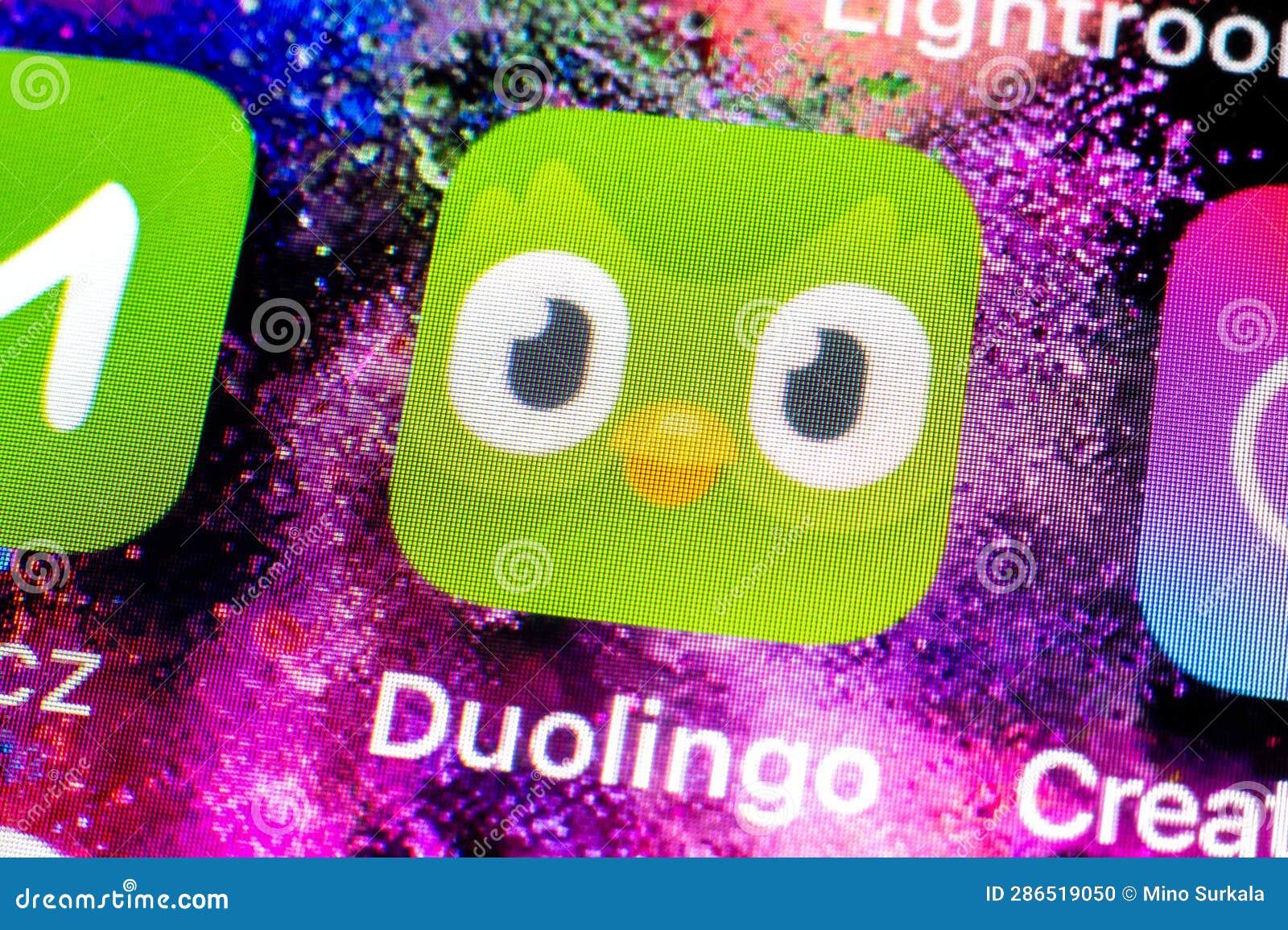 Logo of Duolingo Language Learning Mobile App on IOS Smartphone ...