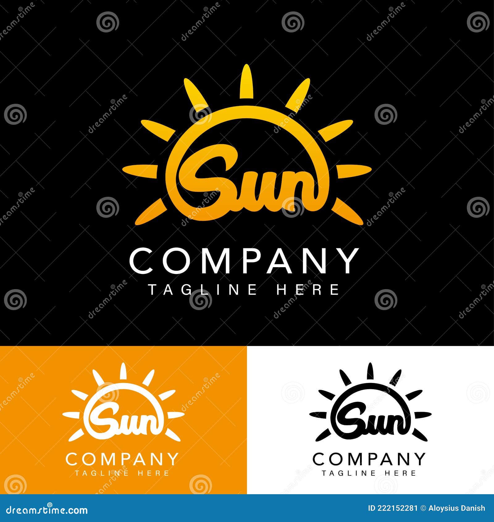 Letter Sun Logo stock vector. Illustration of design - 222152281