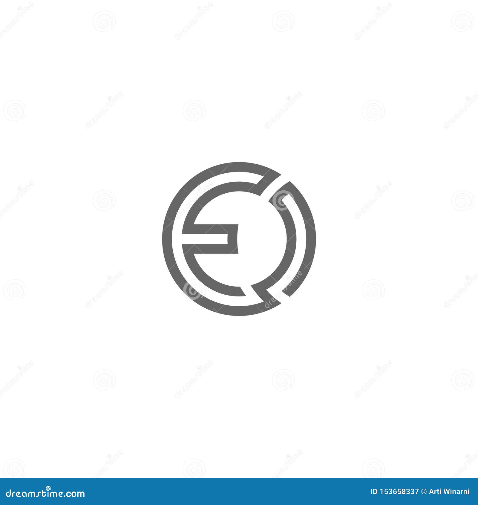 Logo E circle abstract stock illustration. Illustration of brand ...