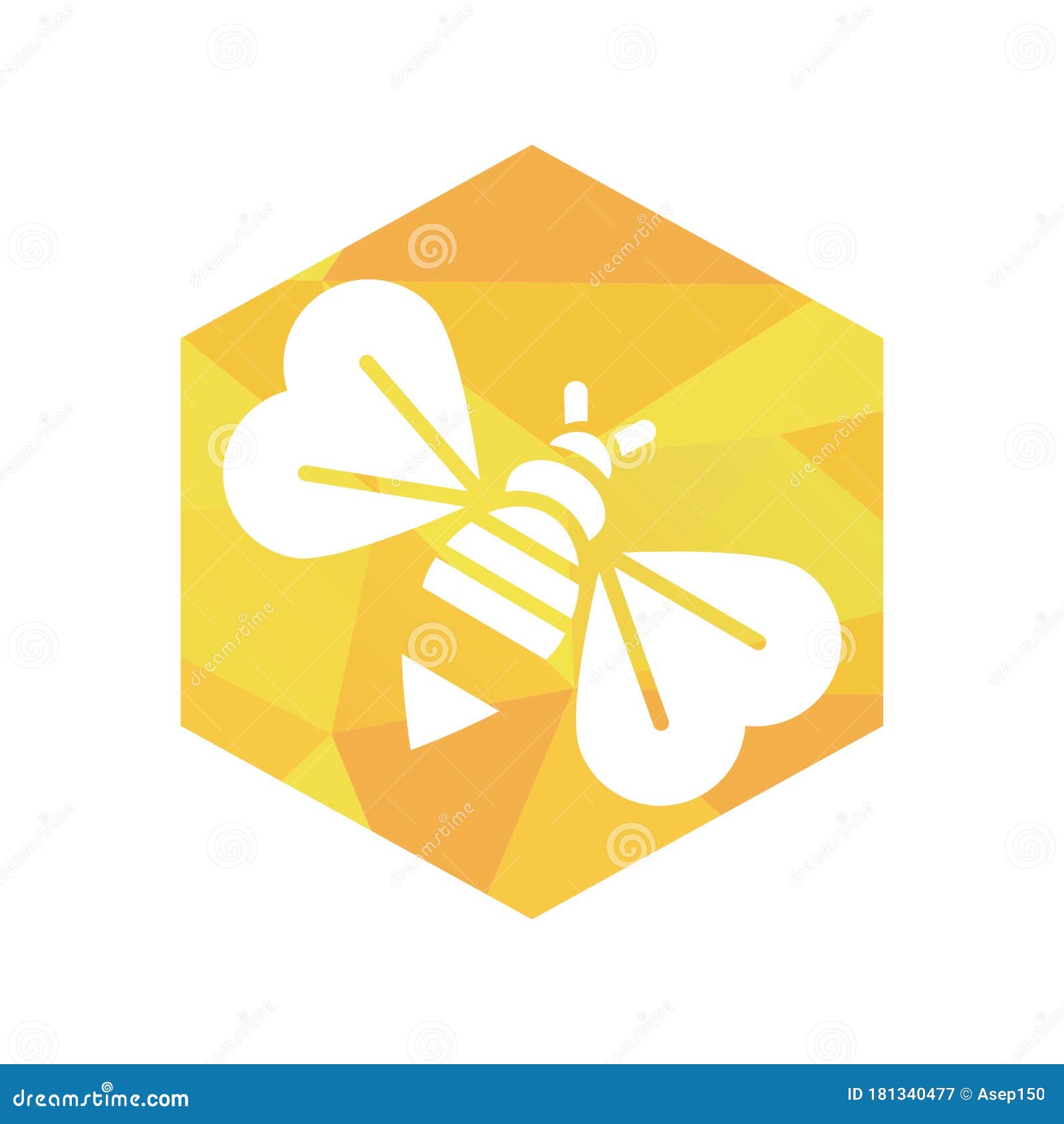 Logo E Icona Esagonale Delle Api Moderne Illustrazione Vettoriale ...