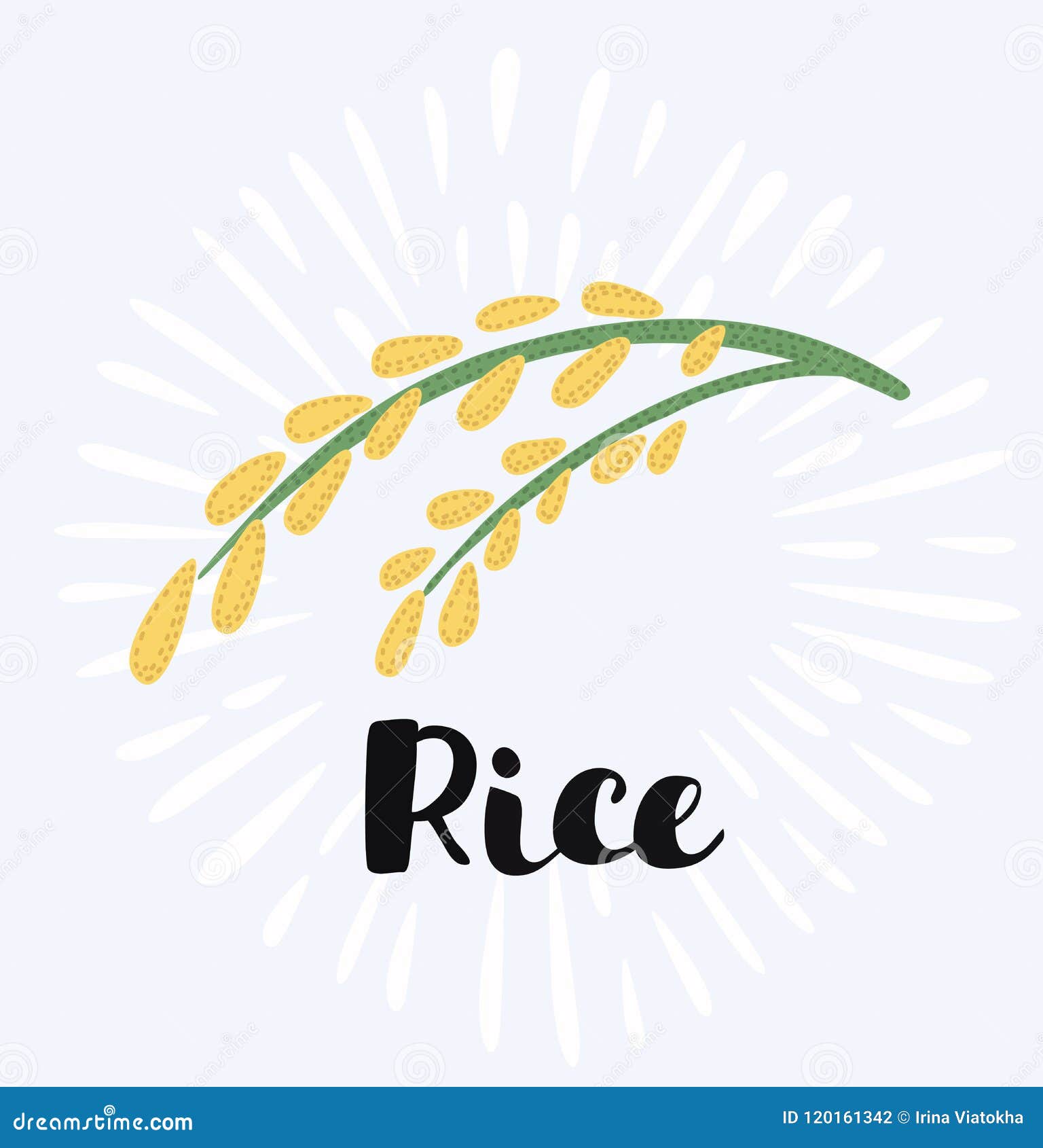 Logo e segno del riso illustrazione vettoriale. Illustrazione di ...