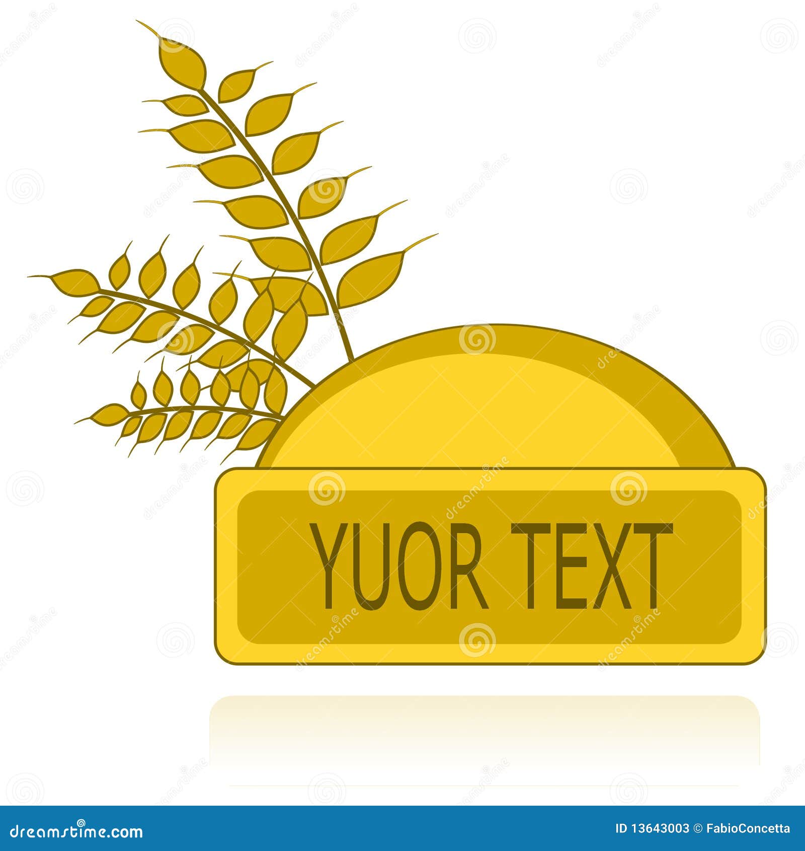 Logo with Ears of Corn or Coffee Stock Illustration - Illustration of ...