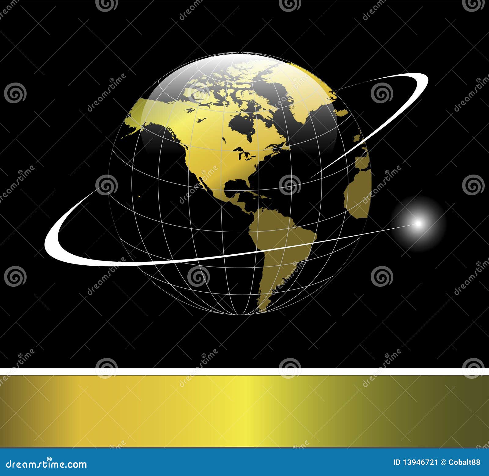 Logo earth globe gold stock vector. Illustration of design - 13946721