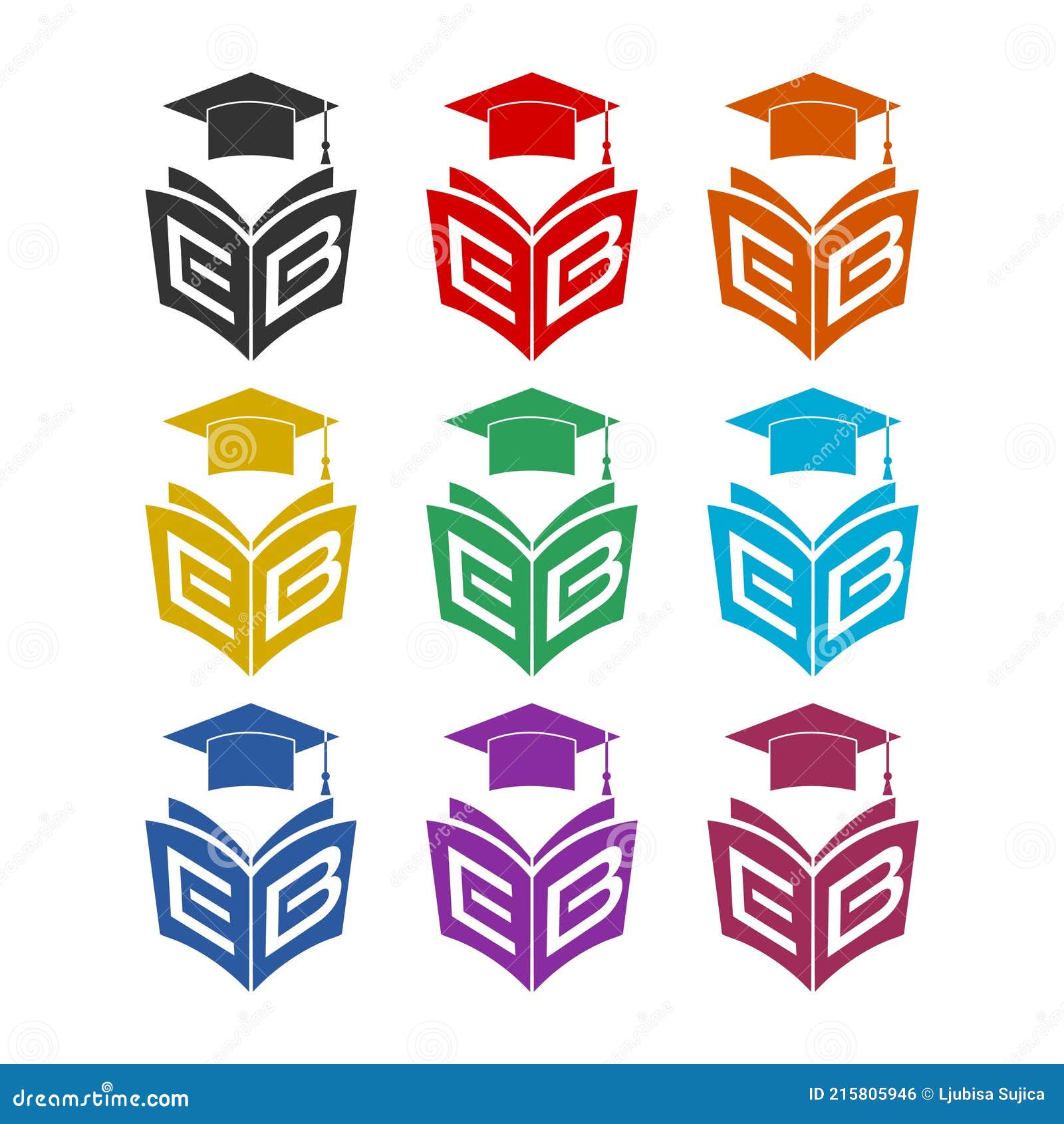 Logo EB Icon Isolated on White Background Stock Vector - Illustration ...