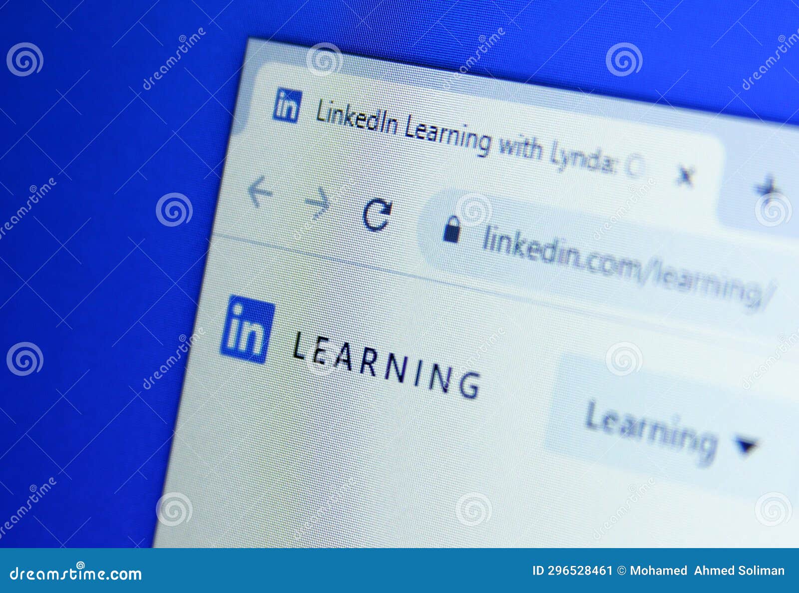 LinkedIn Learning website editorial photo. Image of monitor - 296528461