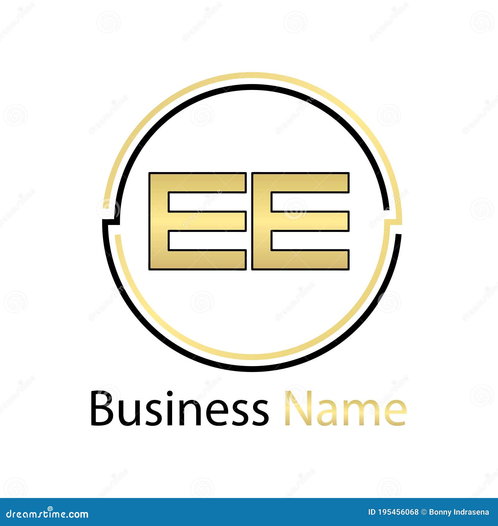 Logo EE Business Letter Logo Design with Simple Style Stock Vector ...