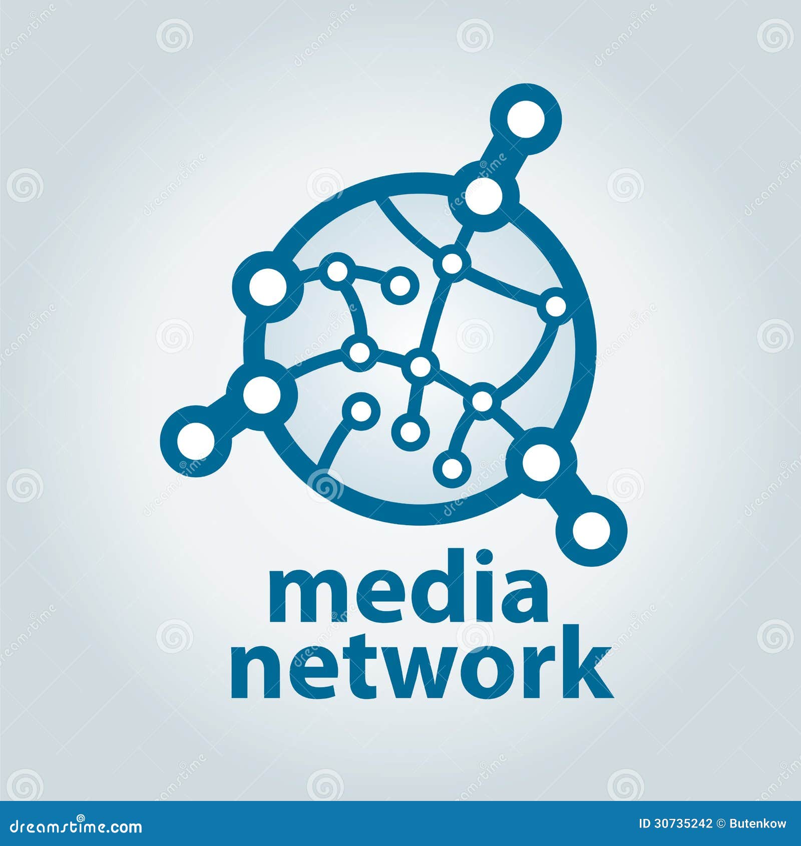 Logo and Electronic Media Network Stock Vector - Illustration of design ...
