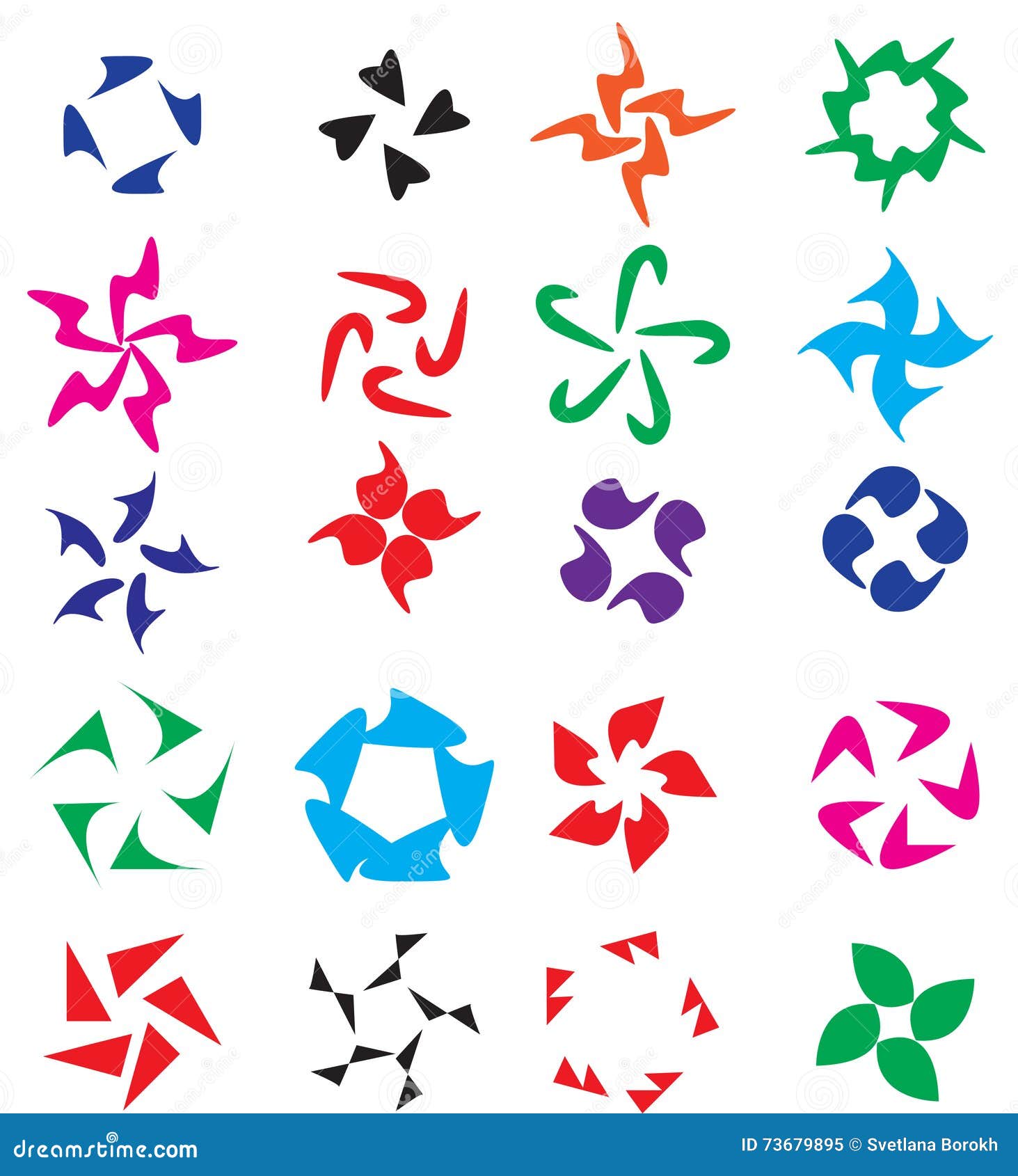 Logo Element Set. Circular Abstract Elements Onto a Logo for Your ...