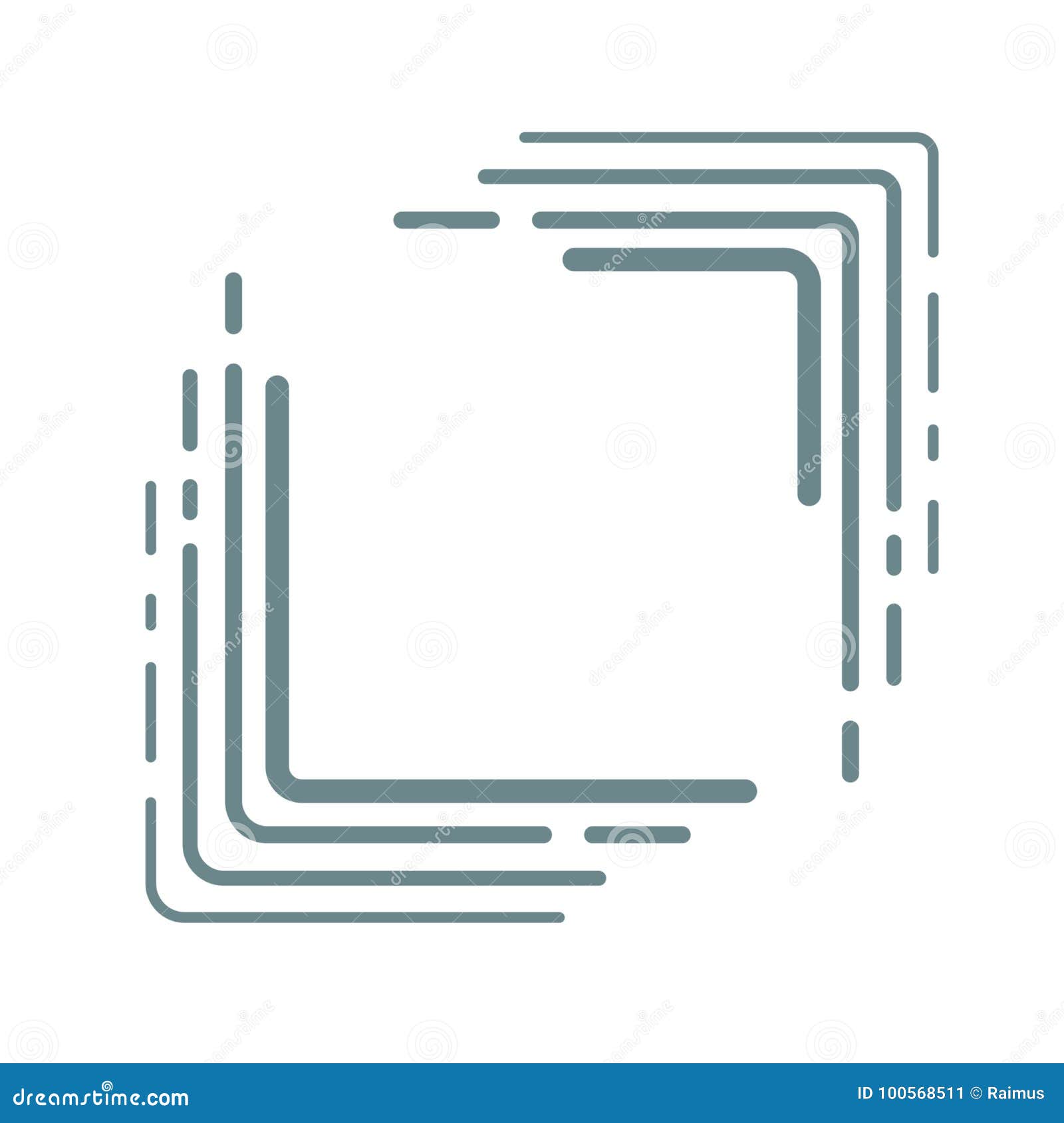 Logo Element. Vector Illustration of Incomplete Square Element Made ...