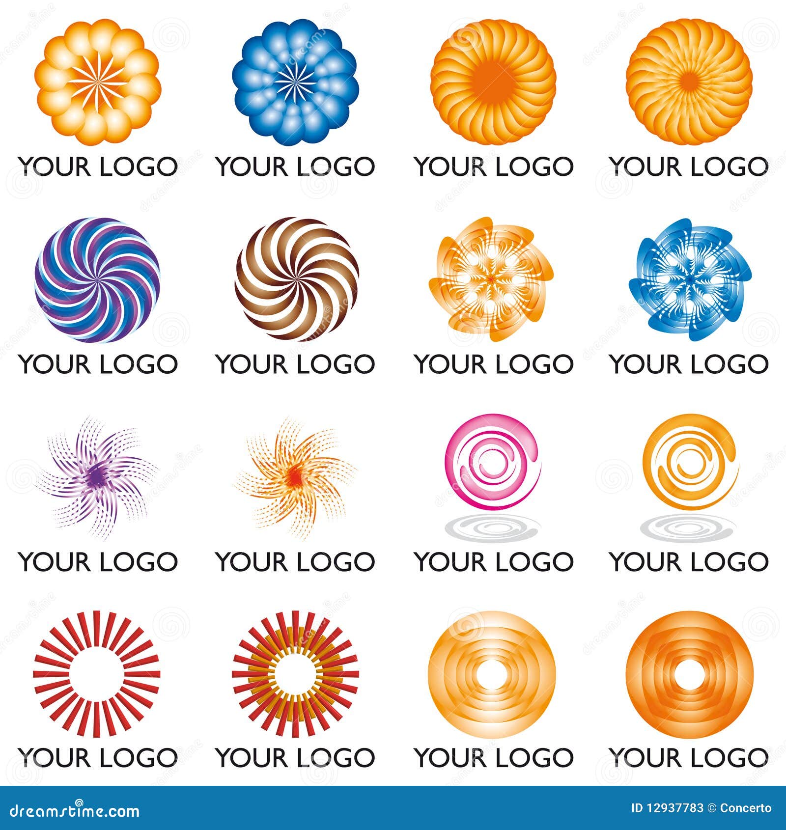 Logo elements 01 stock vector. Illustration of editable - 12937783