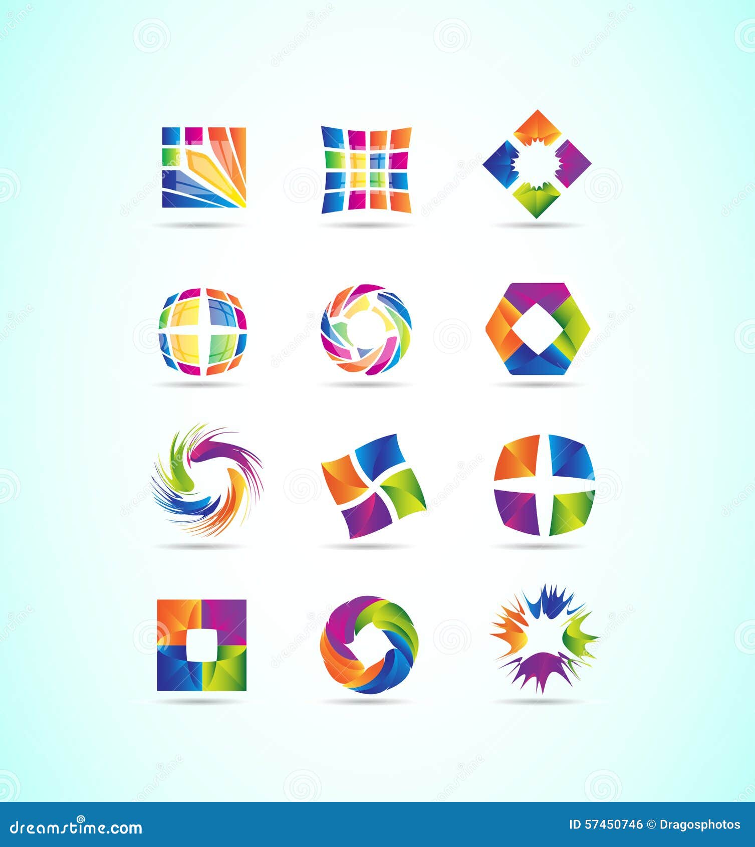 Logo Elements Icon Set Design Stock Vector - Illustration of vector ...