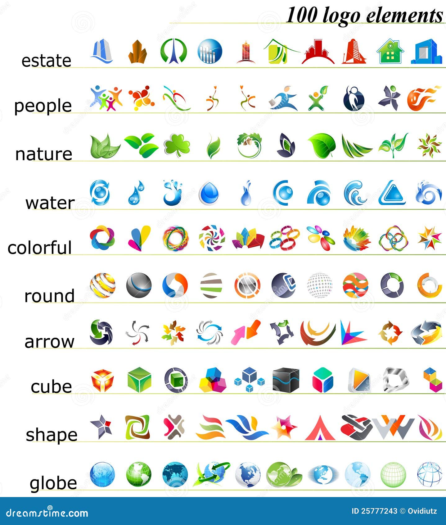 Logo elements - logo stock vector. Illustration of name - 25777243