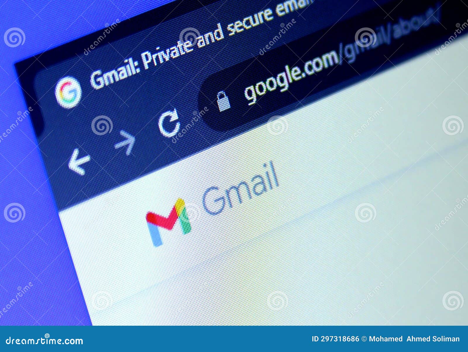 Google Gmail website editorial photo. Image of device - 297318686