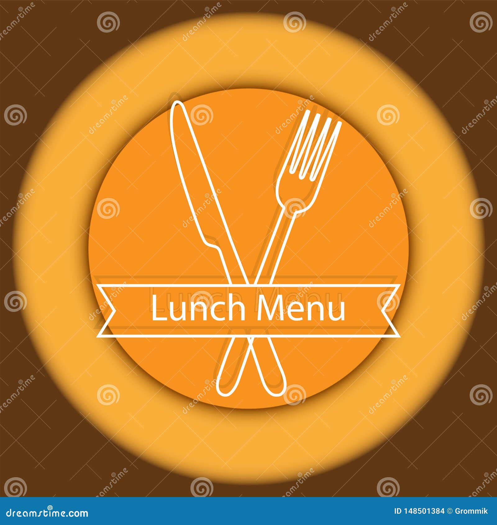 Logo or Emblem of the Lunch Menu for a Cafe or Restaurant Stock Vector ...