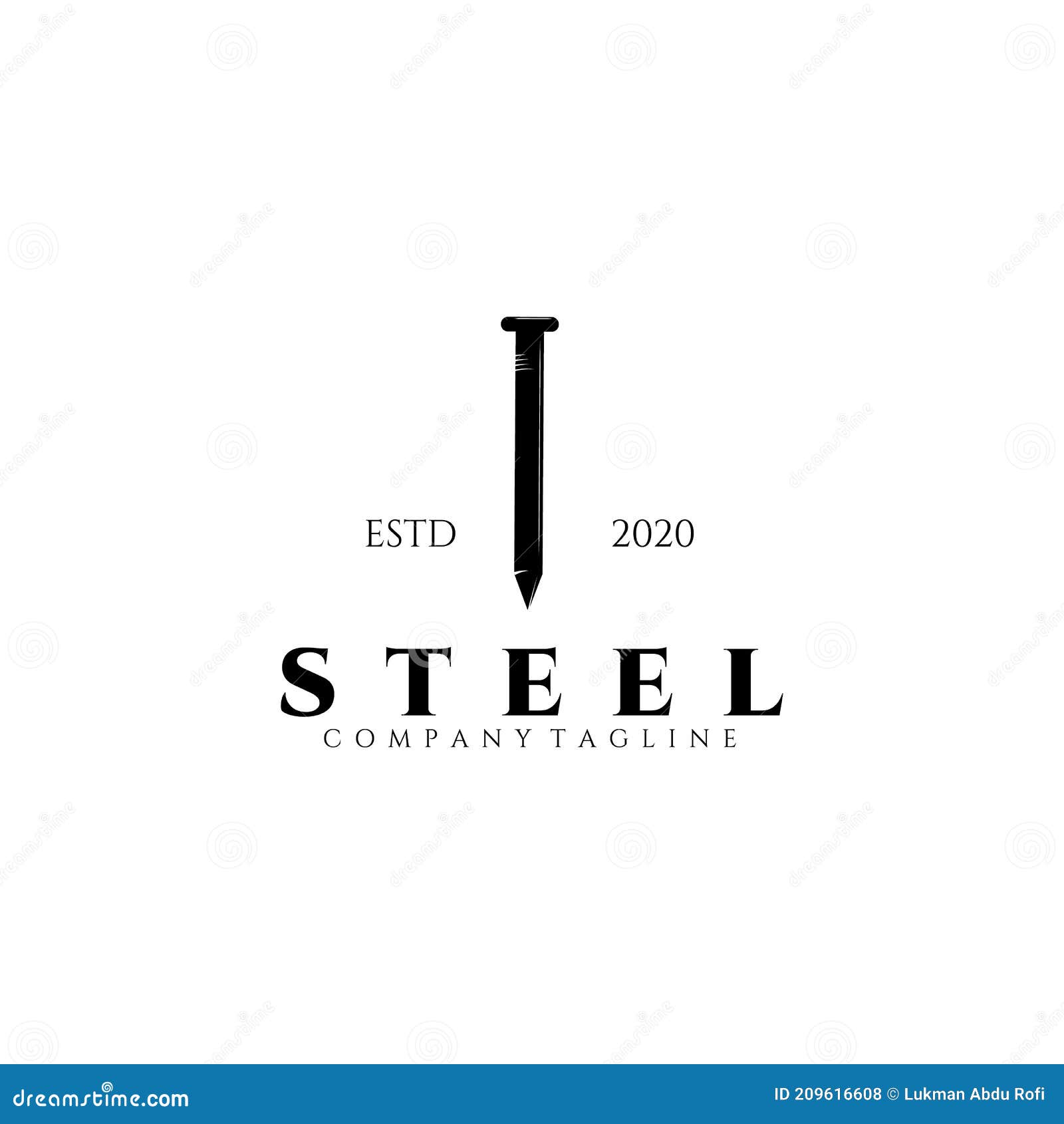 Logo En Acier Vectoriel Illustration Design Acier Illustration de ...