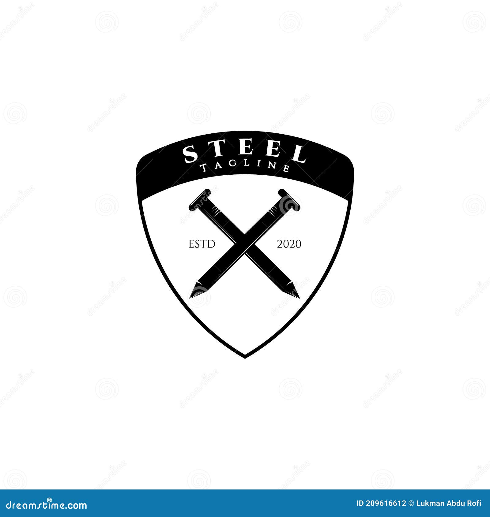 Logo En Acier Vectoriel Illustration Design Acier Illustration de ...