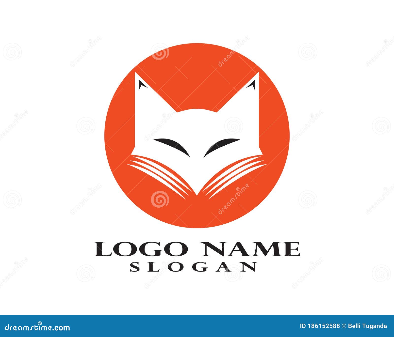 Logo En Symbolen Voor Vossen Vector Illustratie - Illustration of ...