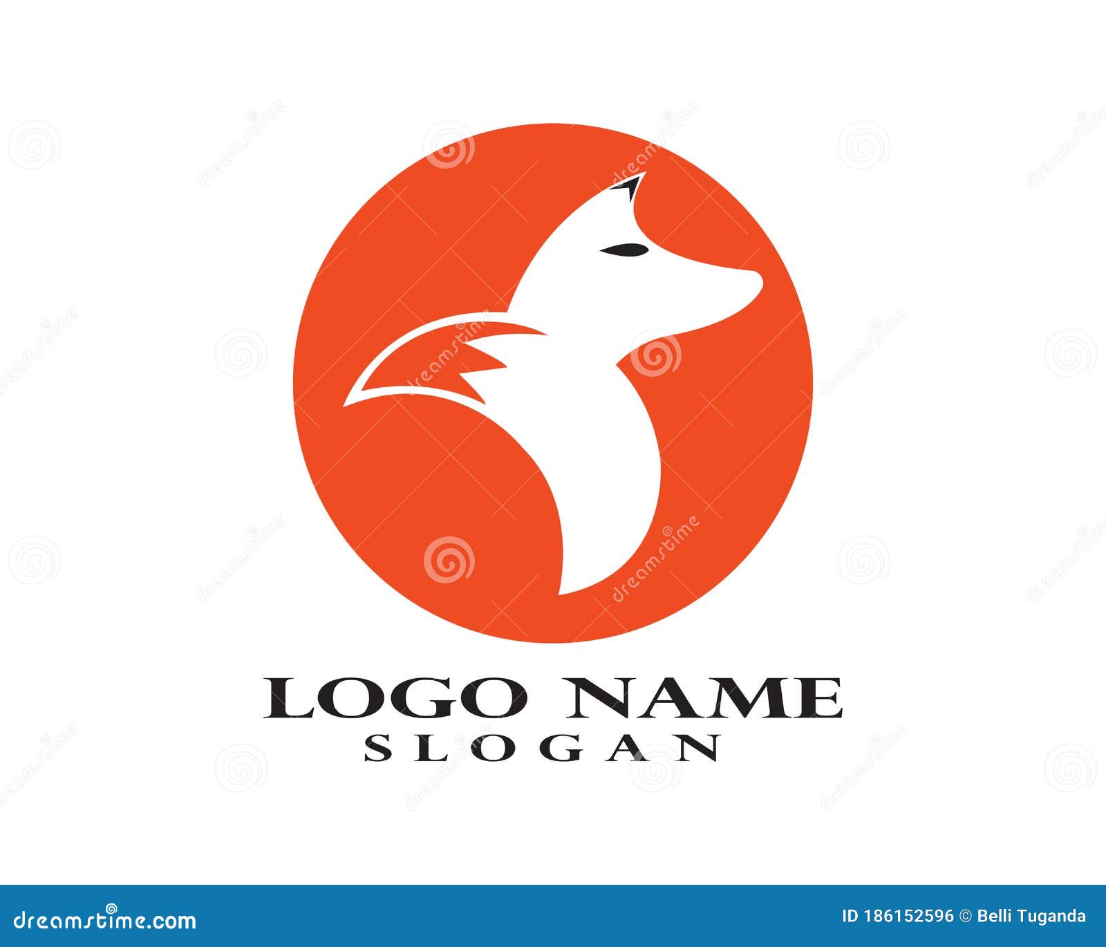 Logo En Symbolen Voor Vossen Vector Illustratie - Illustration of ...