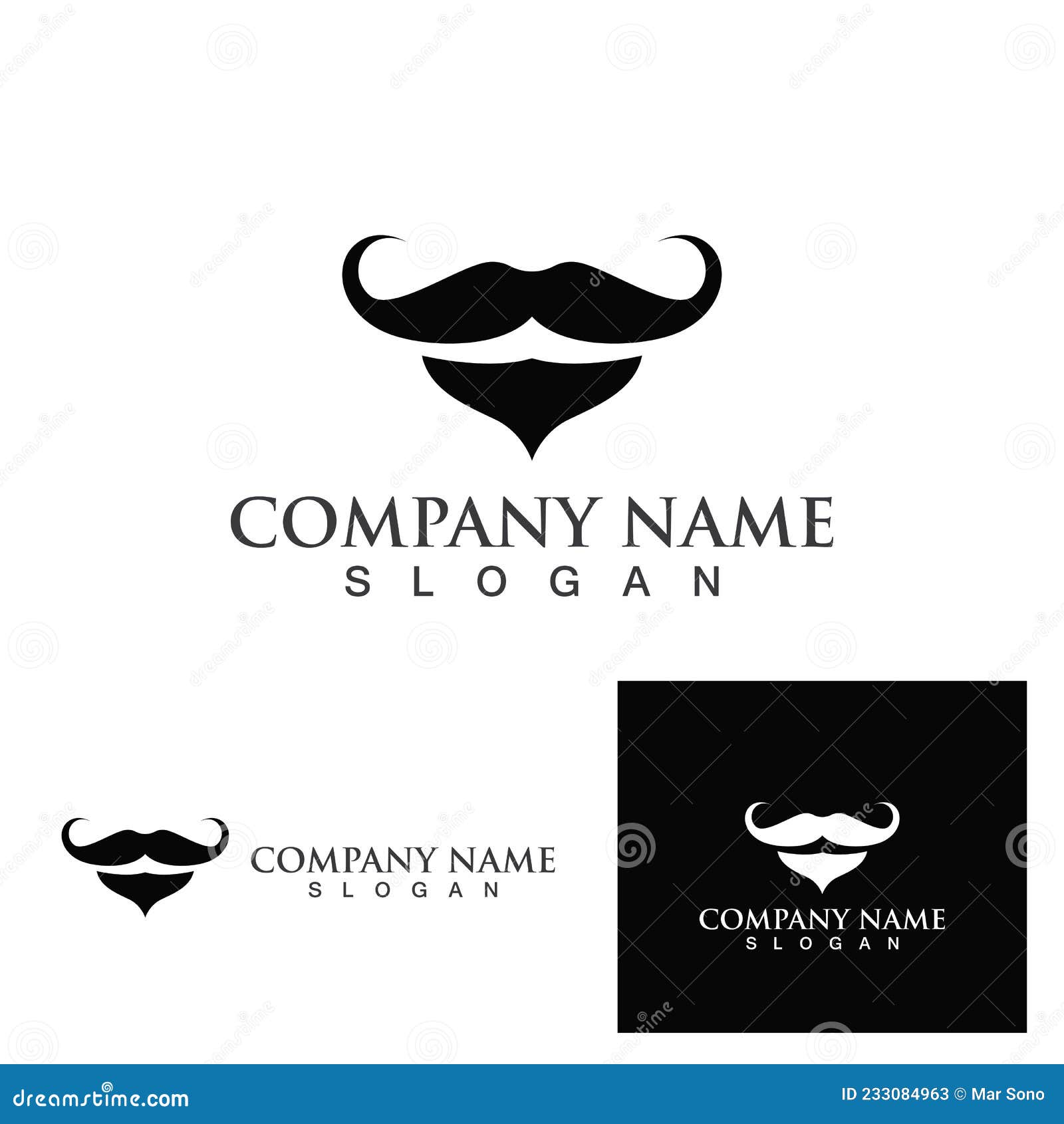 Logo En Symbool Snor En Baard Vector Illustratie - Illustration of ...