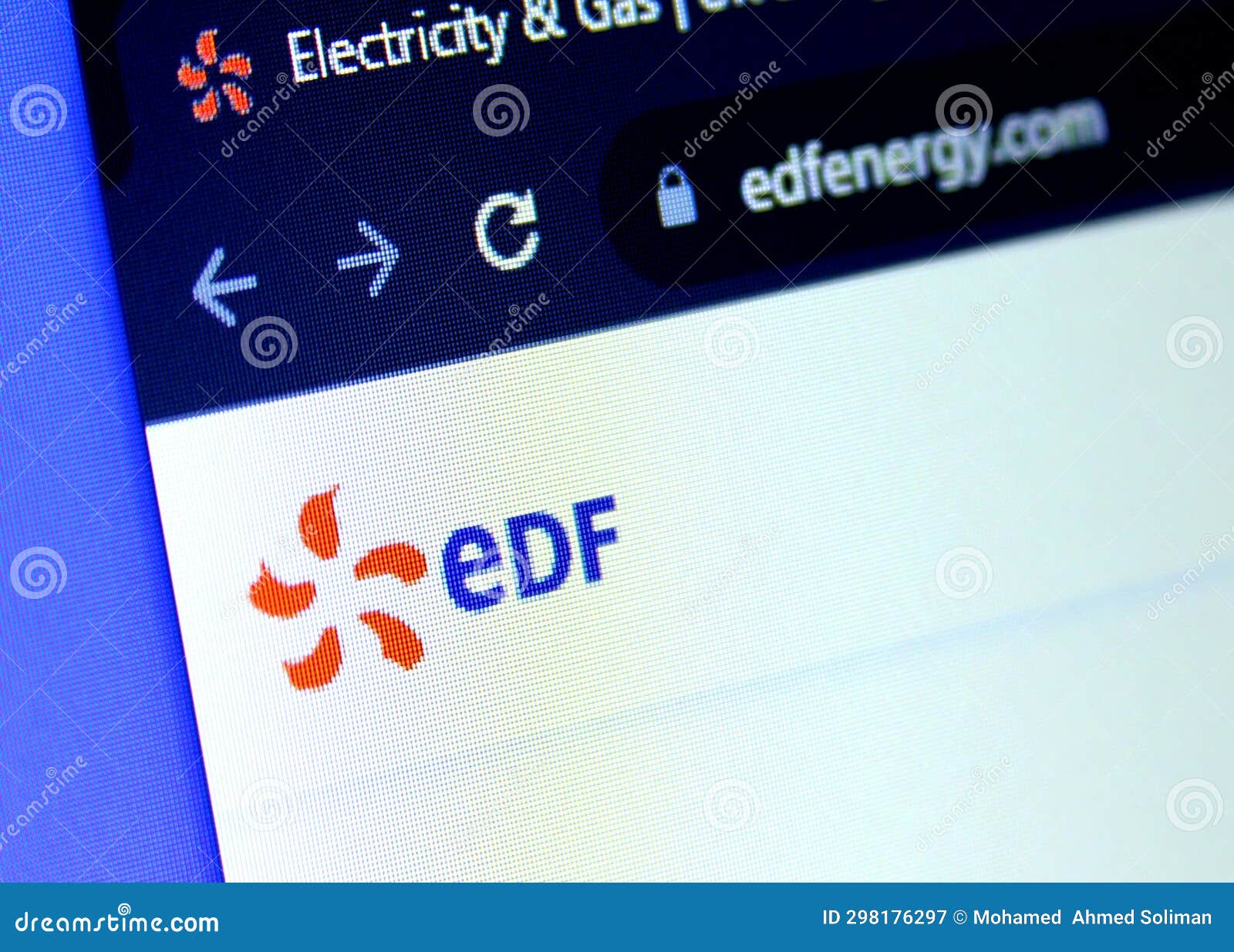 Edf energy company logo editorial photography. Image of electricity ...