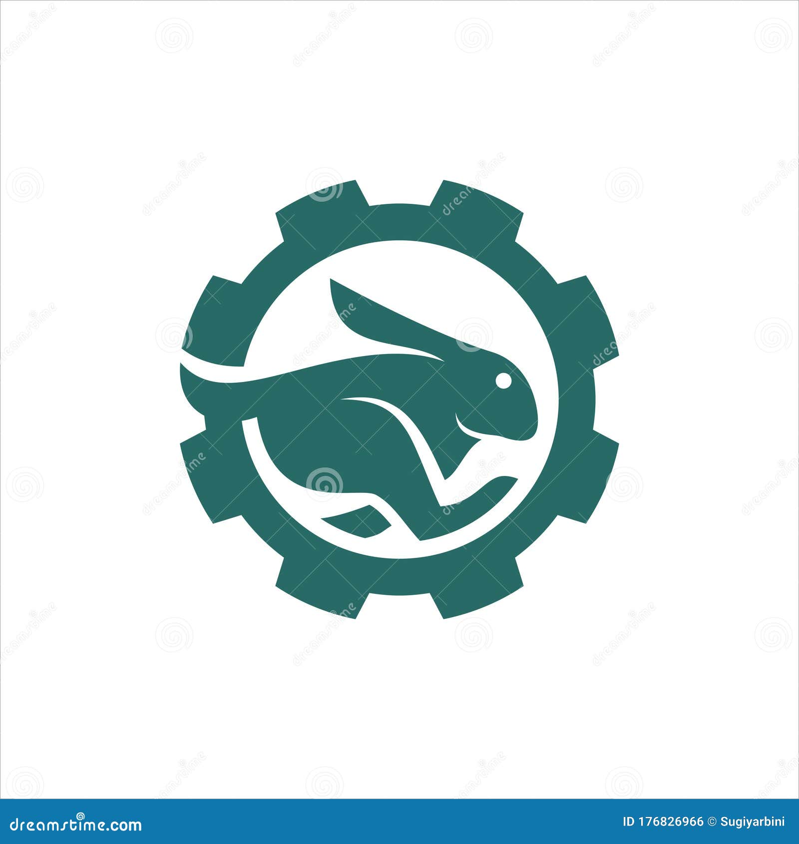 Gear rabbit logo stock vector. Illustration of icon - 176826966