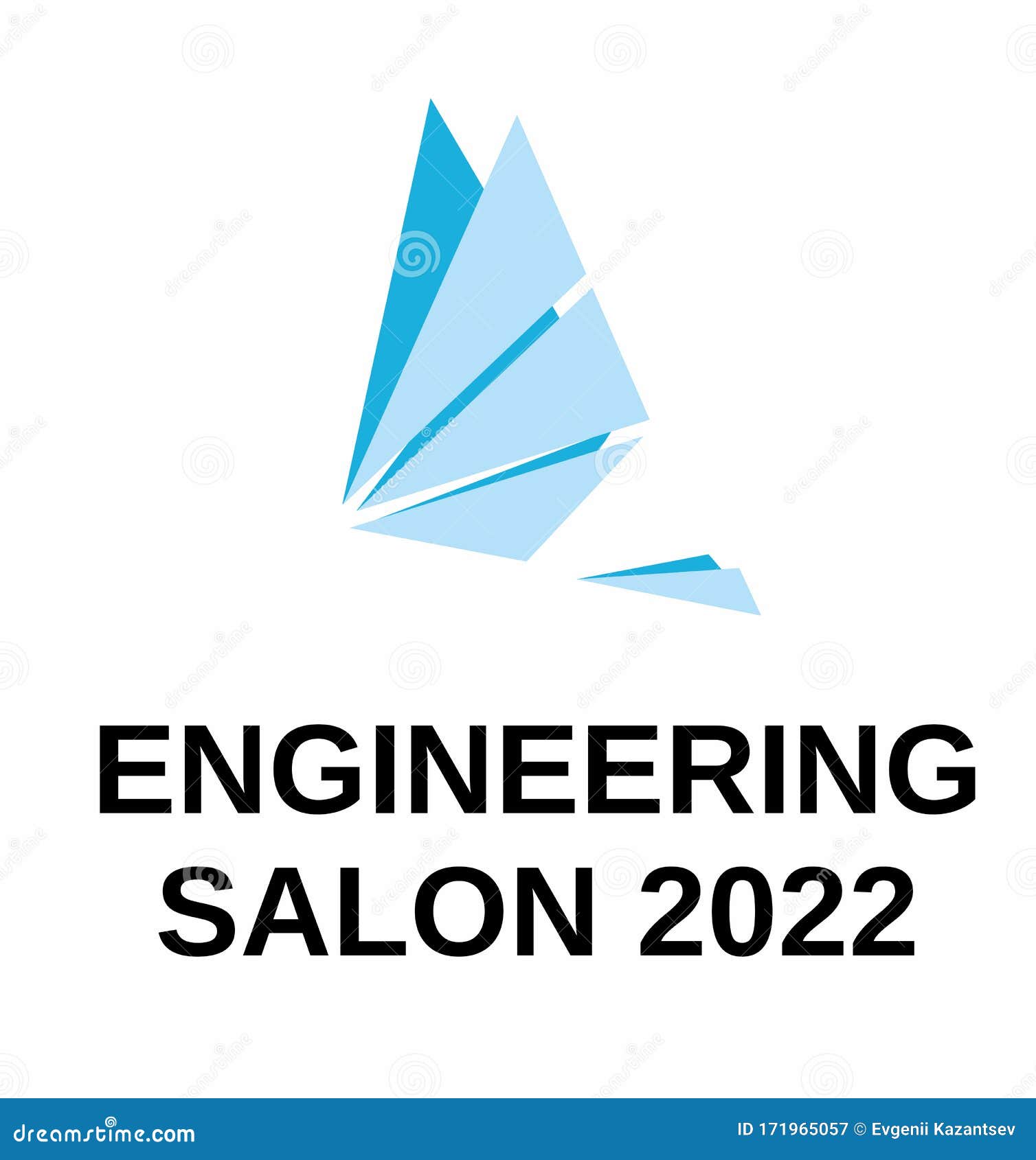 Logo Engineering Exhibition. Stylized Paper Bird Stock Vector ...