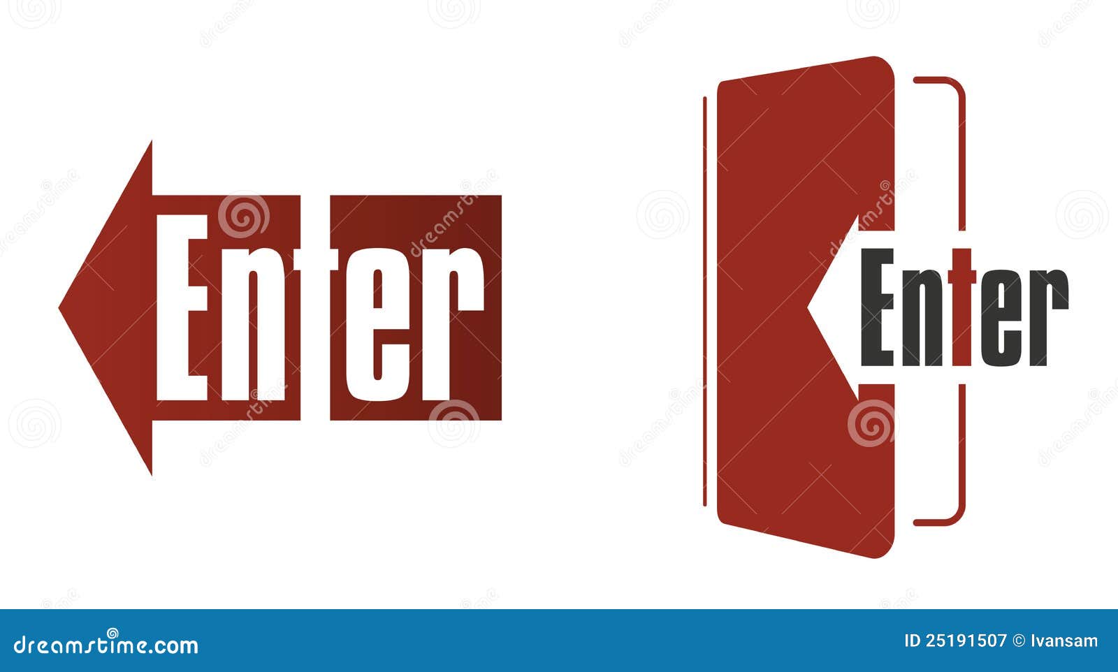 Logo Enter stock vector. Illustration of door, brand - 25191507
