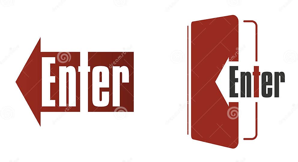 Logo Enter stock vector. Illustration of door, brand - 25191507