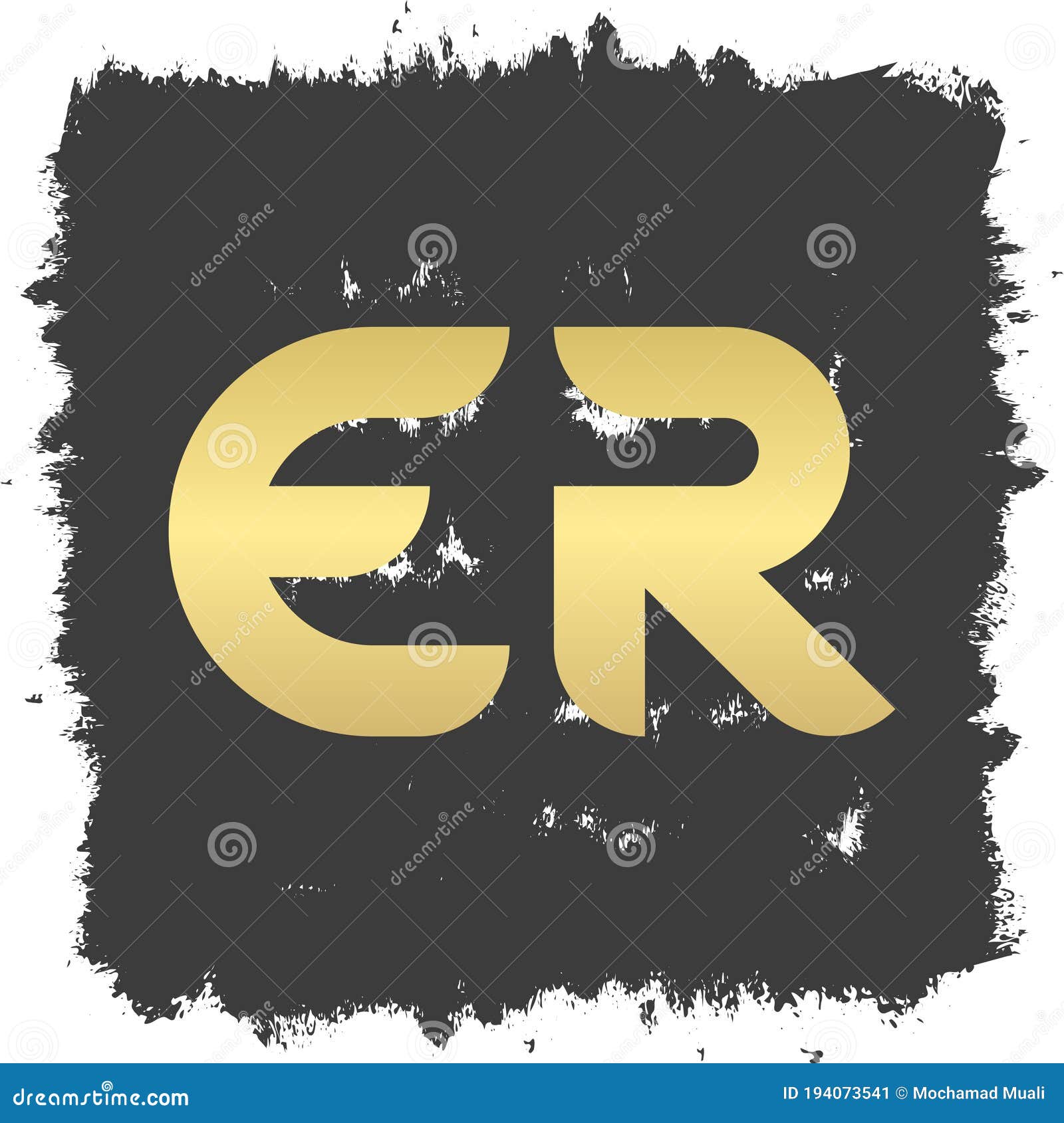 Logo Er Gold Letter Logo Design with Simple Style Stock Vector ...