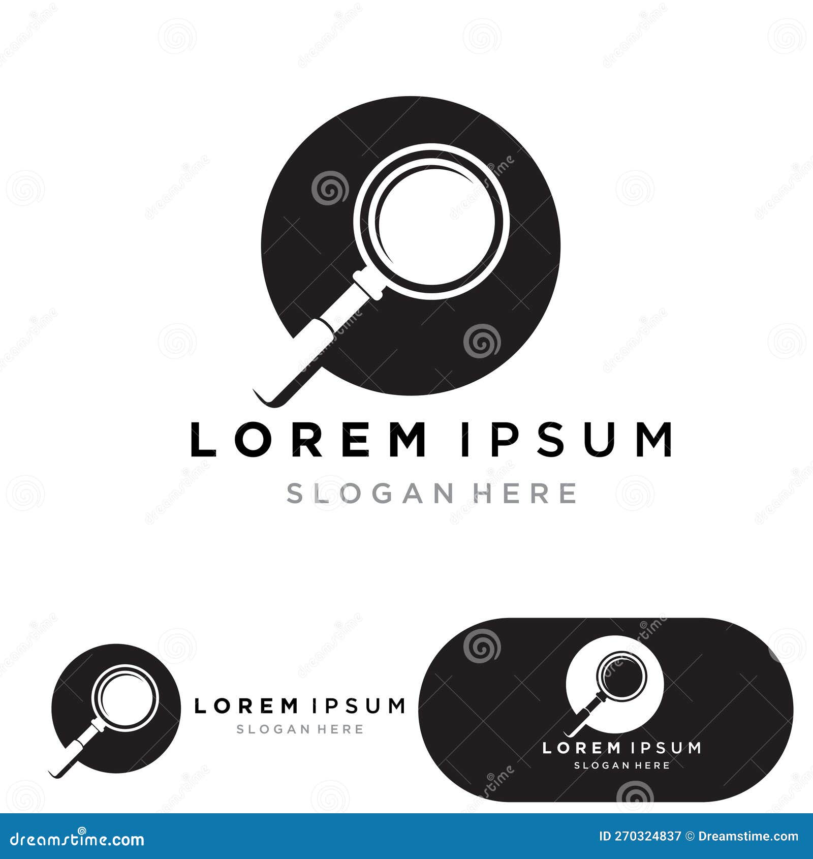 Logo Et Symbole De La Loupe Illustration de Vecteur - Illustration du ...