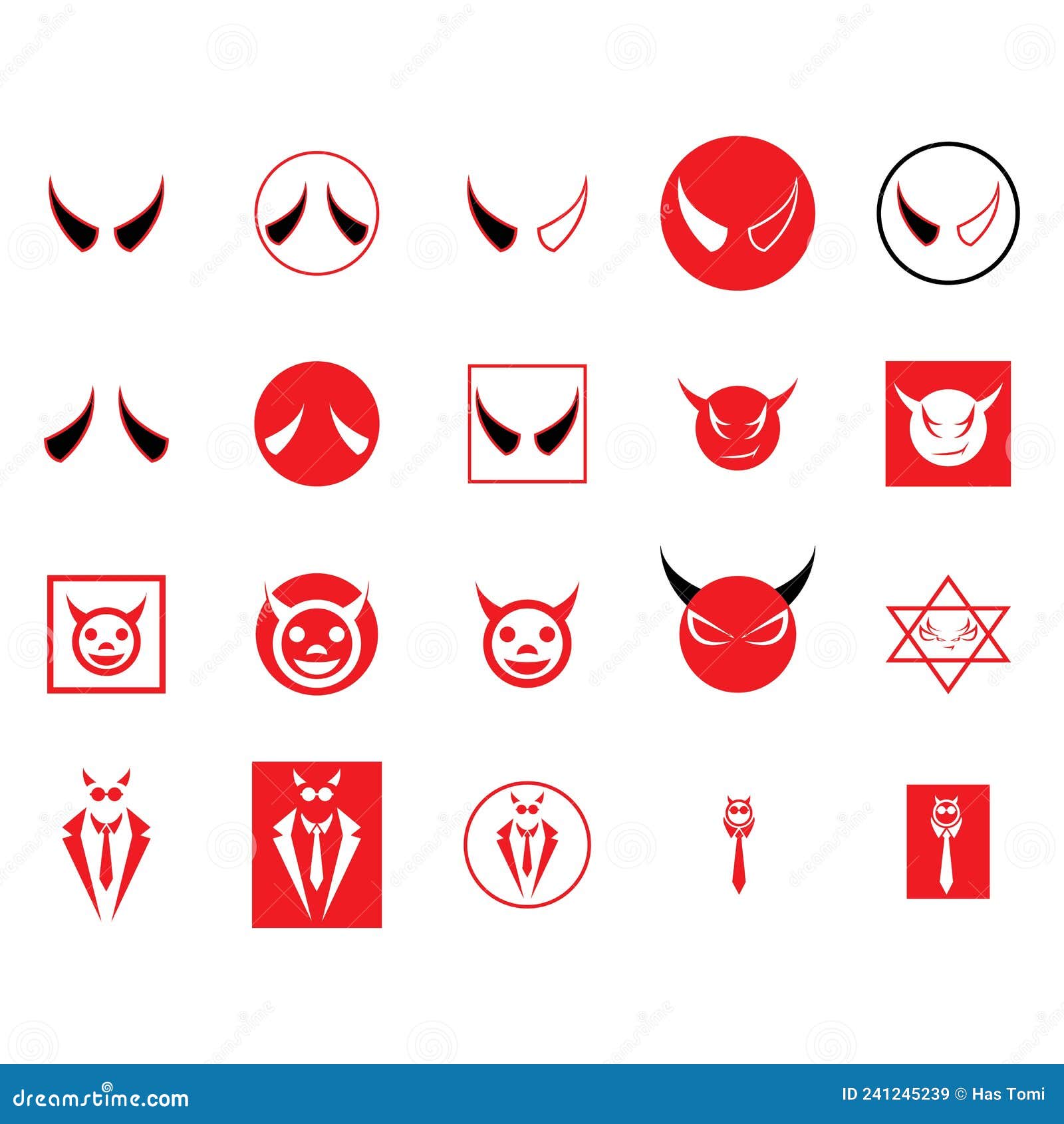 Logo et symbole du diable illustration stock. Illustration du démon ...