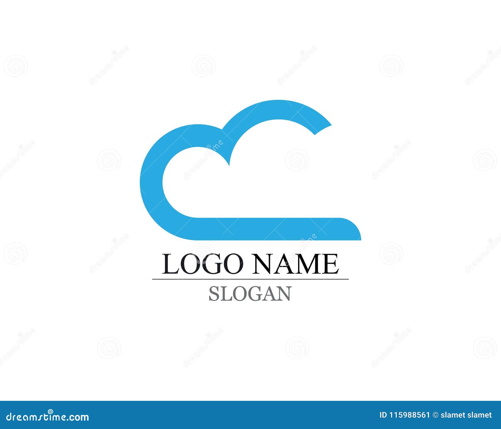 Logo et symboles de nuage illustration de vecteur. Illustration du ...
