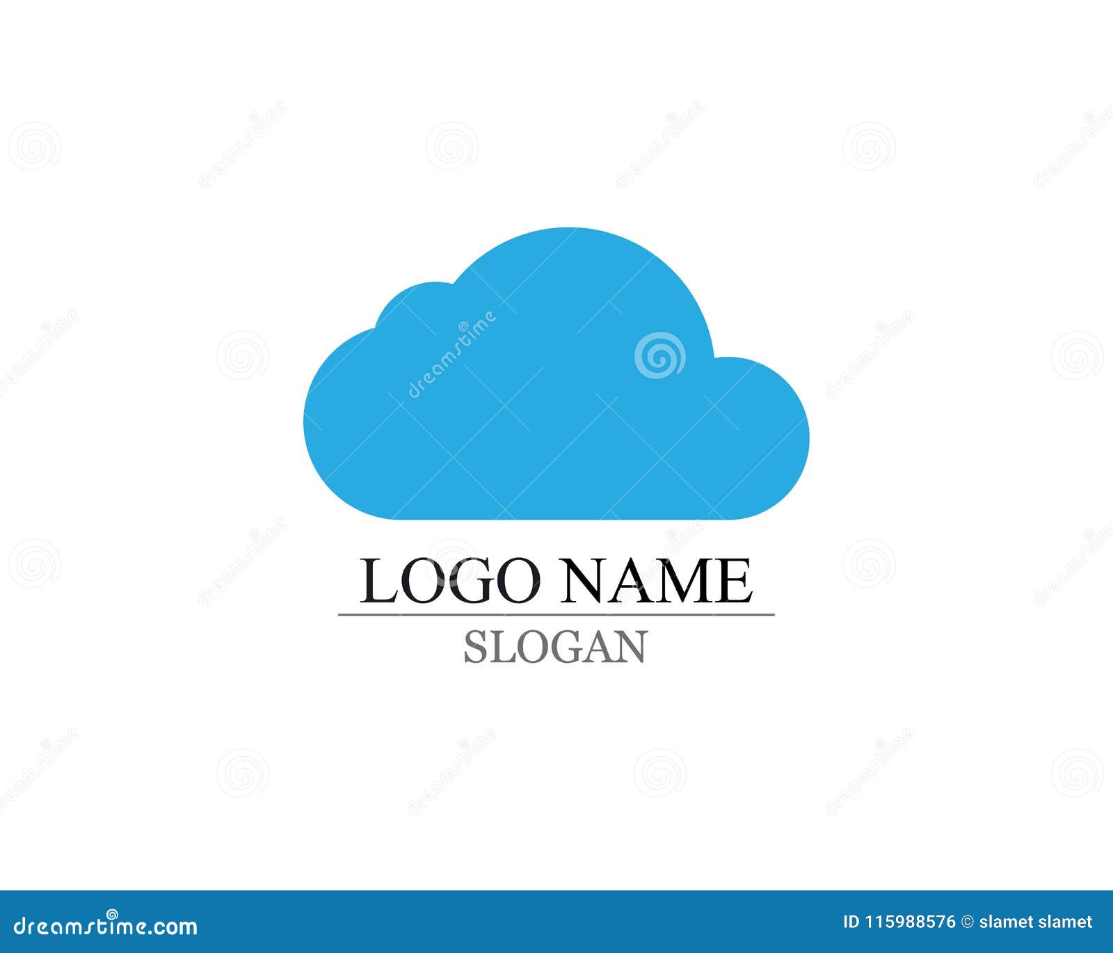Logo et symboles de nuage illustration de vecteur. Illustration du ...