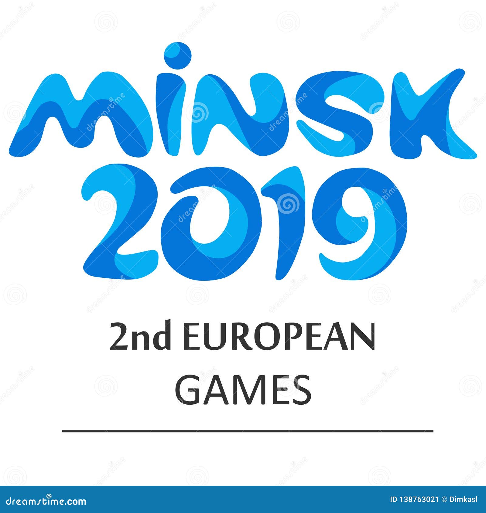 Logo of the European Games in Minsk 2019. Stock Vector - Illustration ...