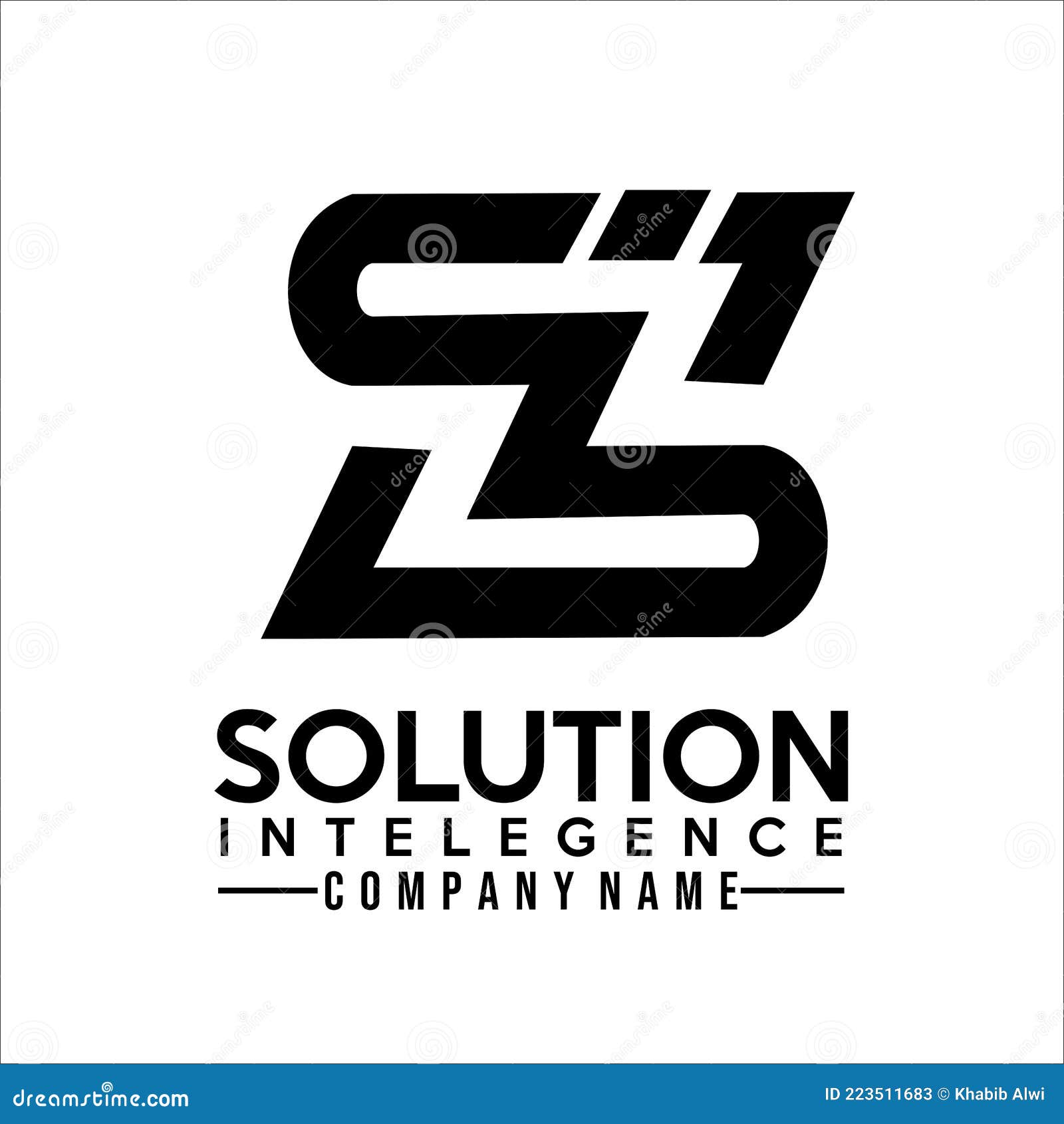 Logo Exclusif D'intelligence De Solution Illustration de Vecteur ...