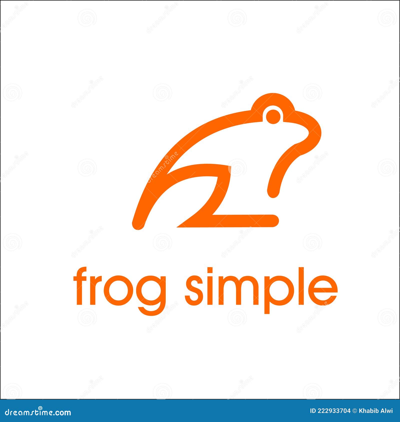 Logo Exclusif Simple Grenouille Illustration de Vecteur - Illustration ...