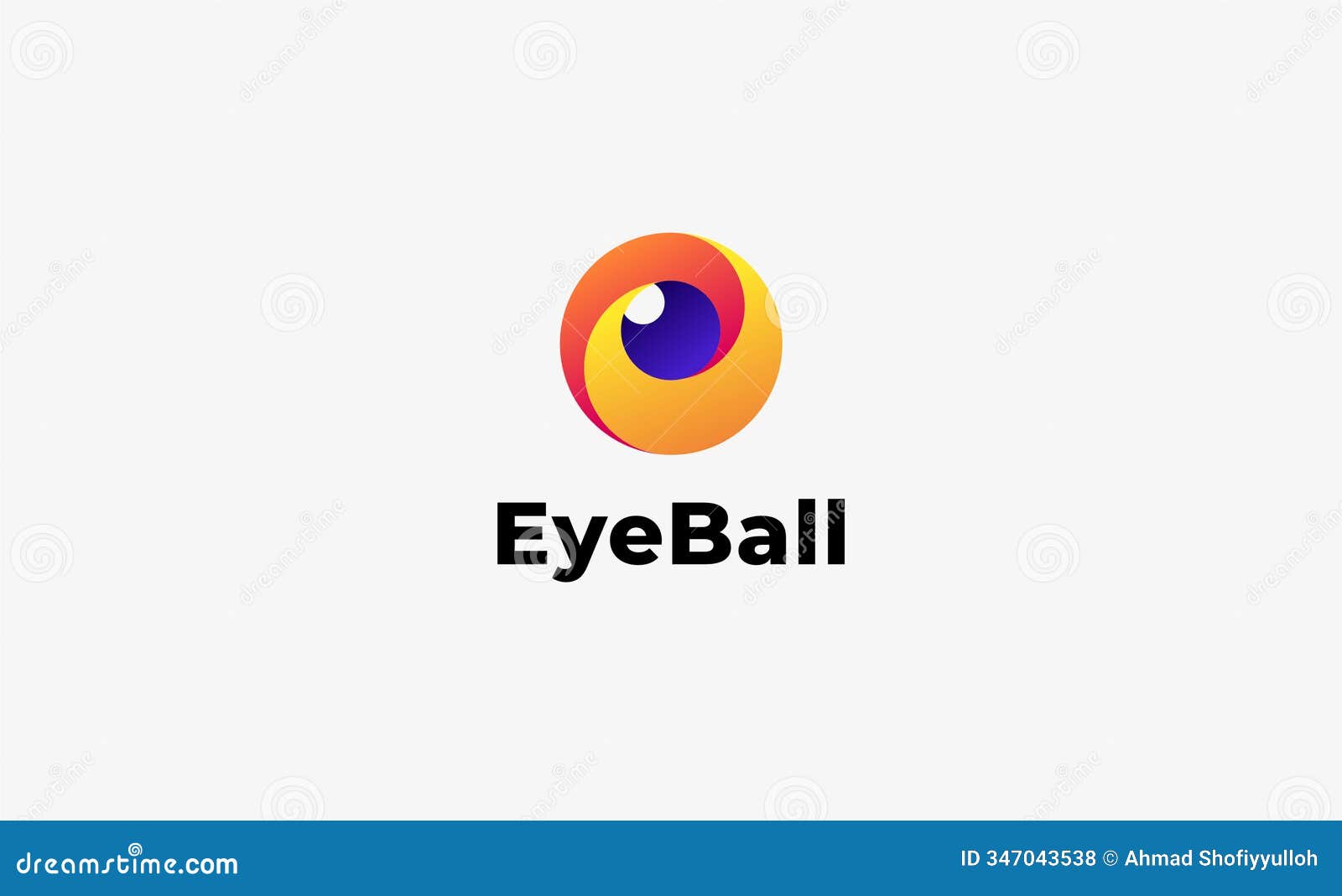 Logo Eyeball in Circle Modern Concept. Stock Illustration ...