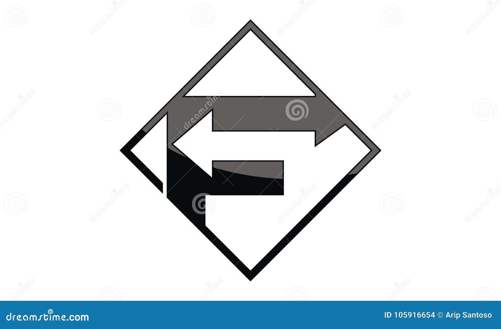 Logo F with Arrow stock vector. Illustration of alphabet - 105916654