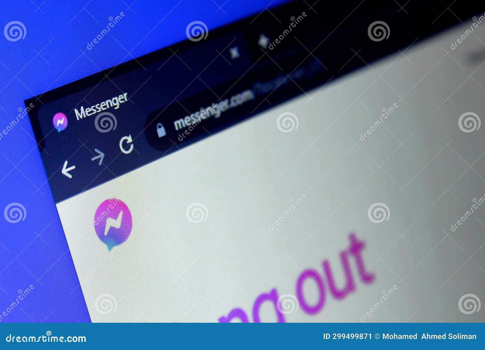 Facebook Messenger logo editorial photo. Image of logo - 299499871