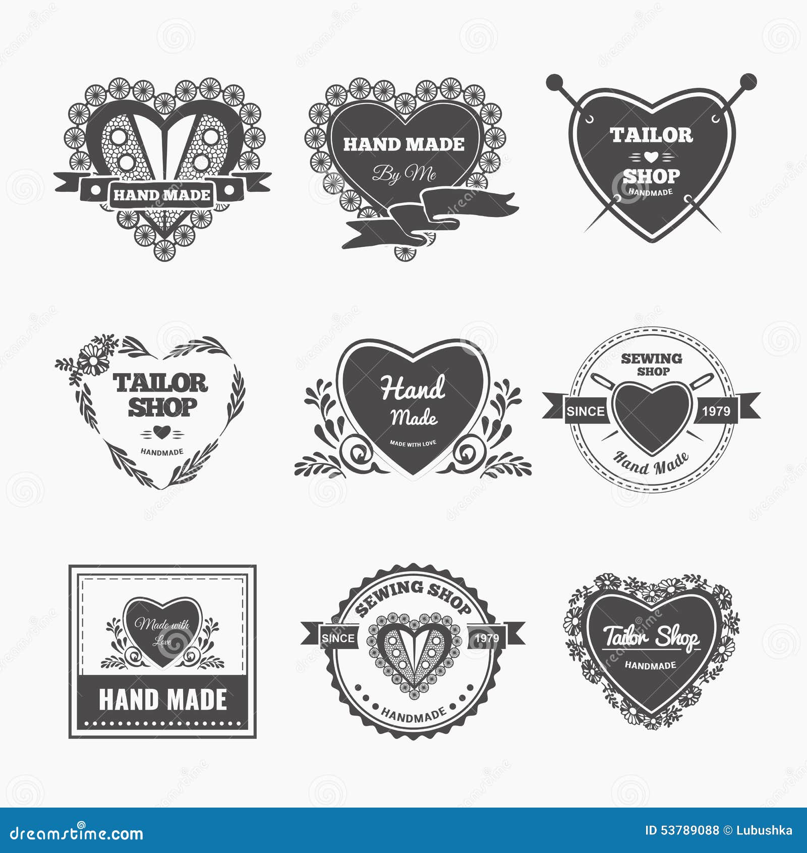 Logo fait main illustration de vecteur. Illustration du drapier - 53789088