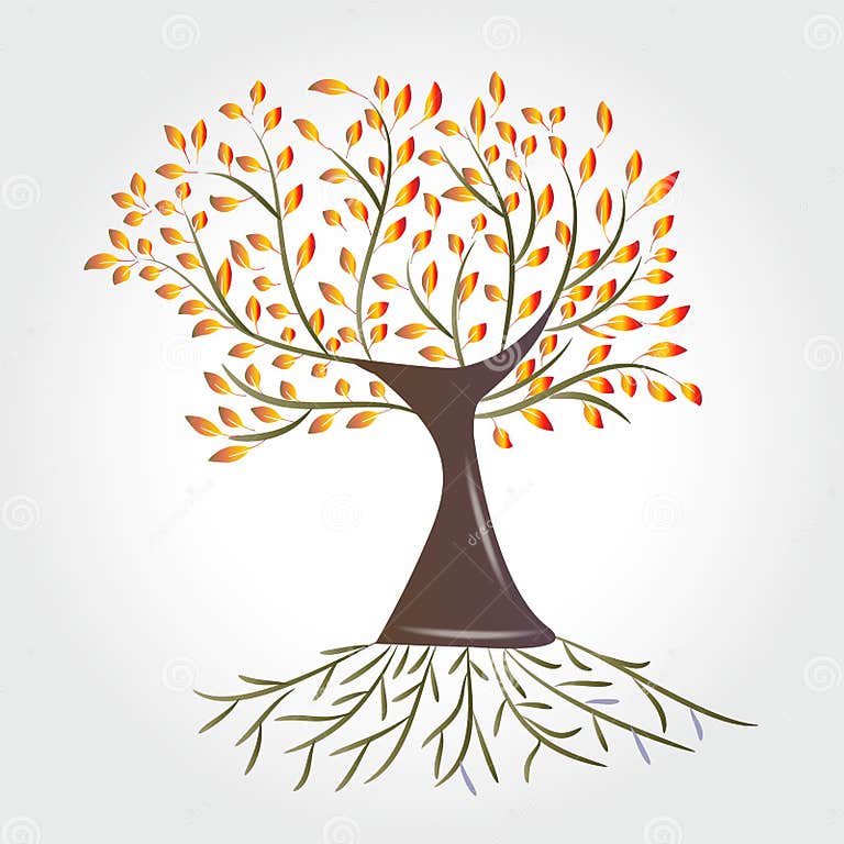Logo Fall Tree Symbol Icon Vector Stock Vector - Illustration of forest ...